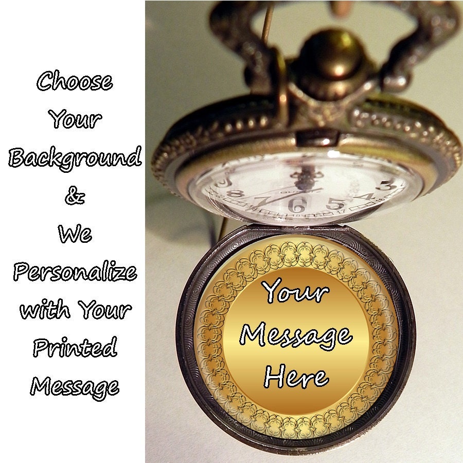 Vintage Style to My Son Customized Pocket Watch Silver Tone | Etsy