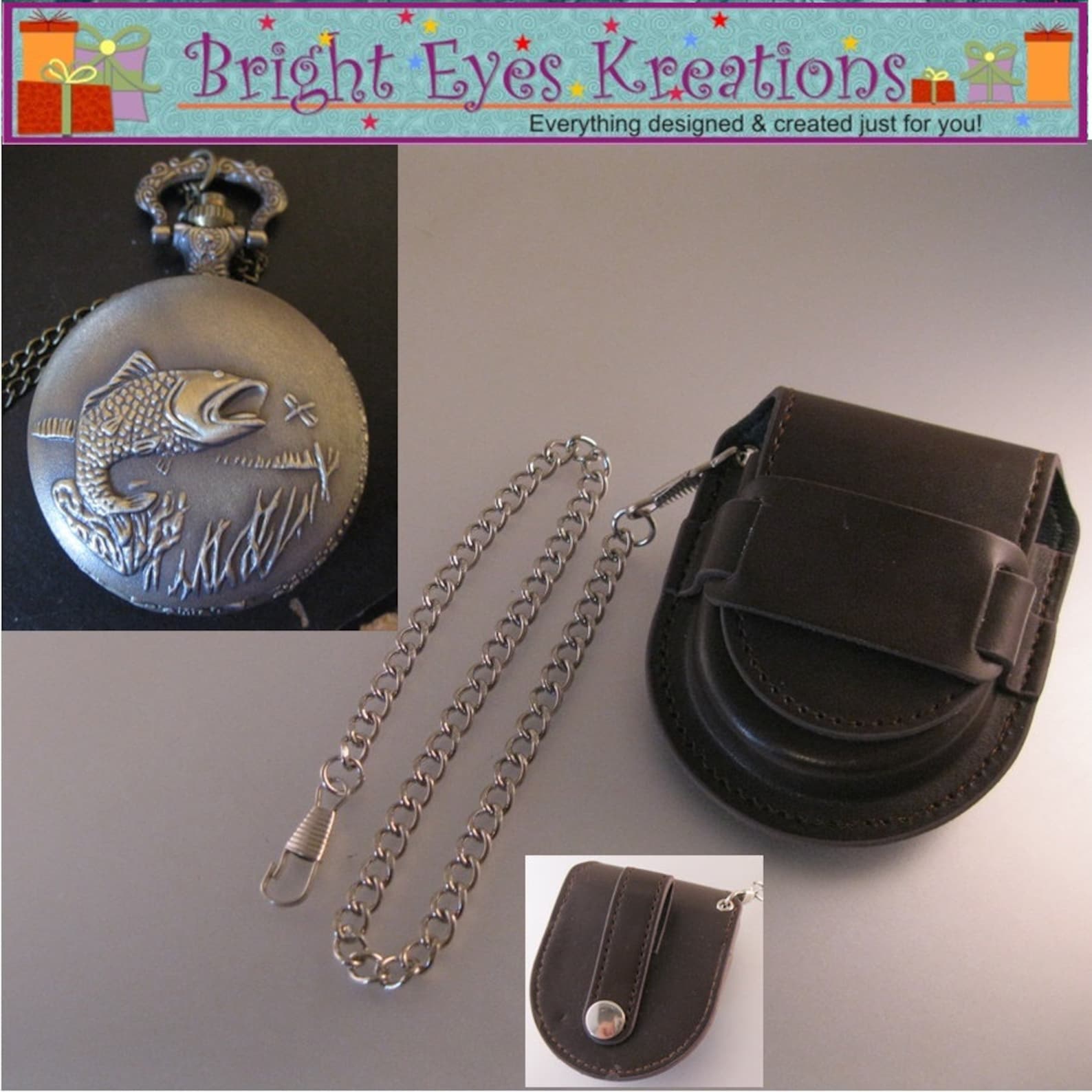 Custom Made Fishing Fish Fisherman Pocket Watch Personalized - Etsy