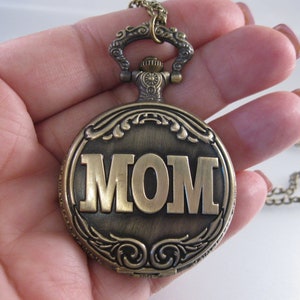 MOM Pocket Watch With Personalized Message and Your Choice of ...