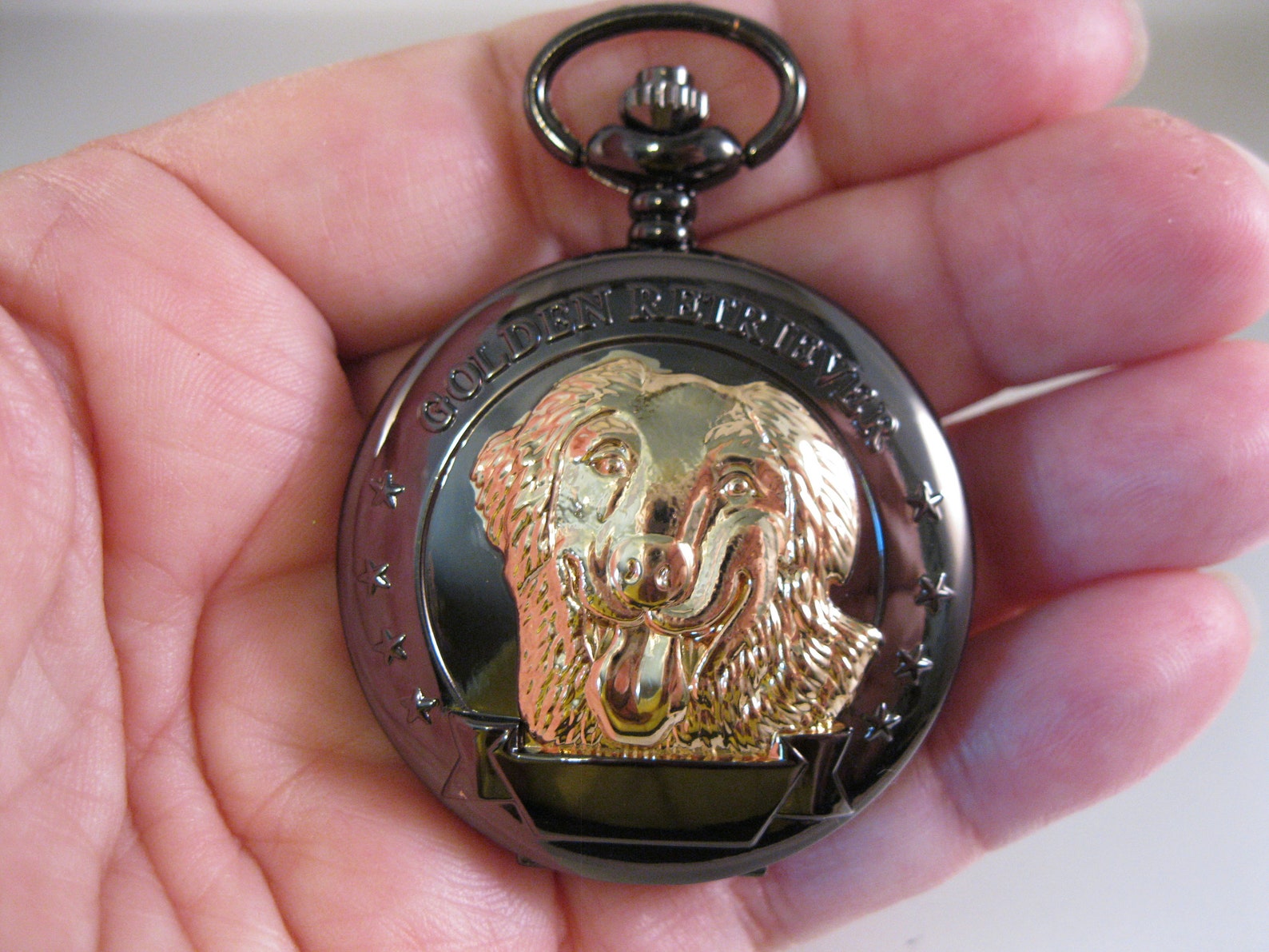Vintage Style GOLDEN RETRIEVER Dog Pocket Watch W/your Personalized ...