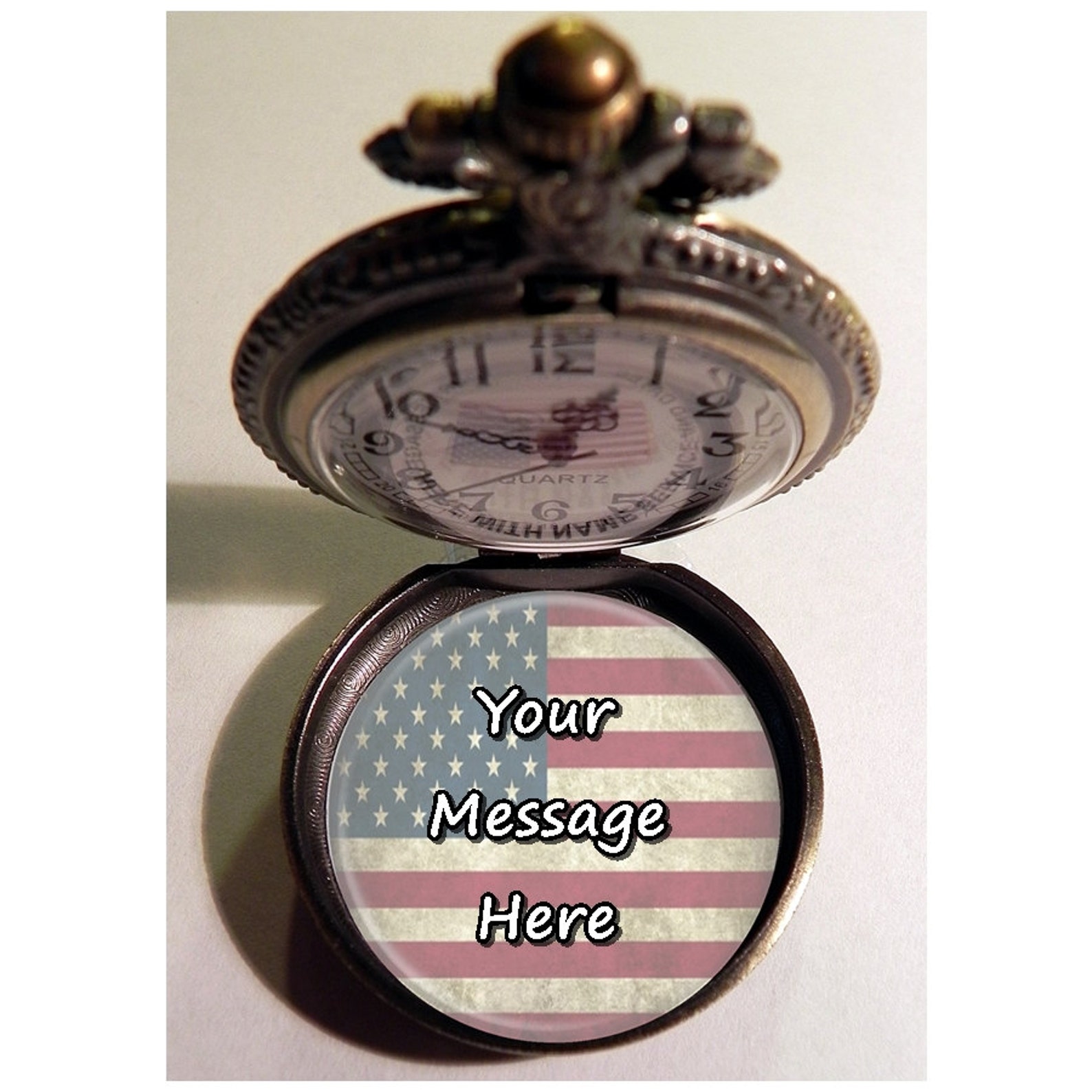 DAD Pocket Watch Custom Made Personalized Message W/31 - Etsy