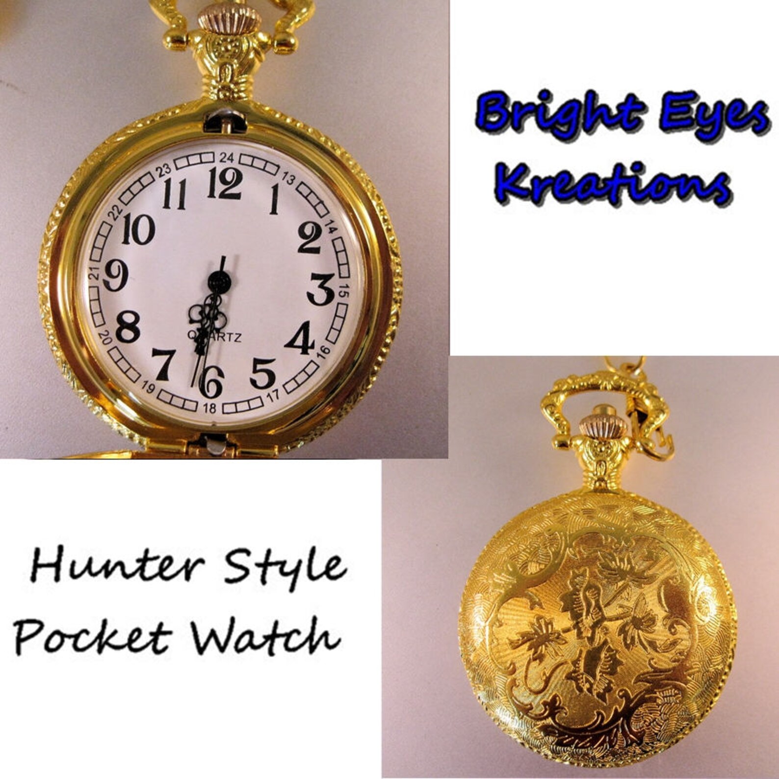 Fishing Pocket Watch Gold Finish With Personalized Photo - Etsy