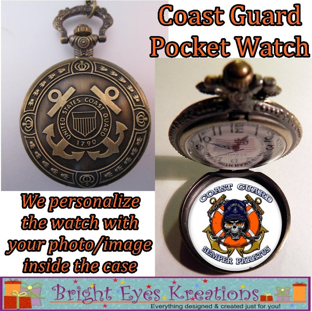 Coast Guard Pocket Watch With Your Personalized Photo Inside Gifts for ...
