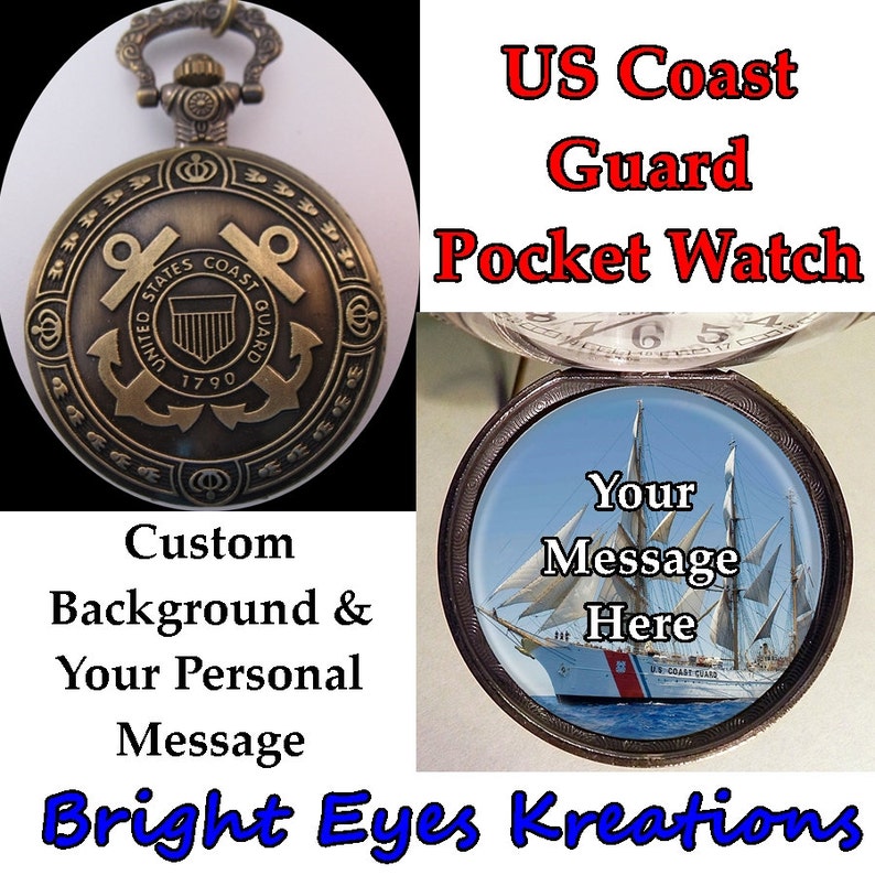 Coast Guard Pocket Watch Personalized Custom Made W/ 31 | Etsy