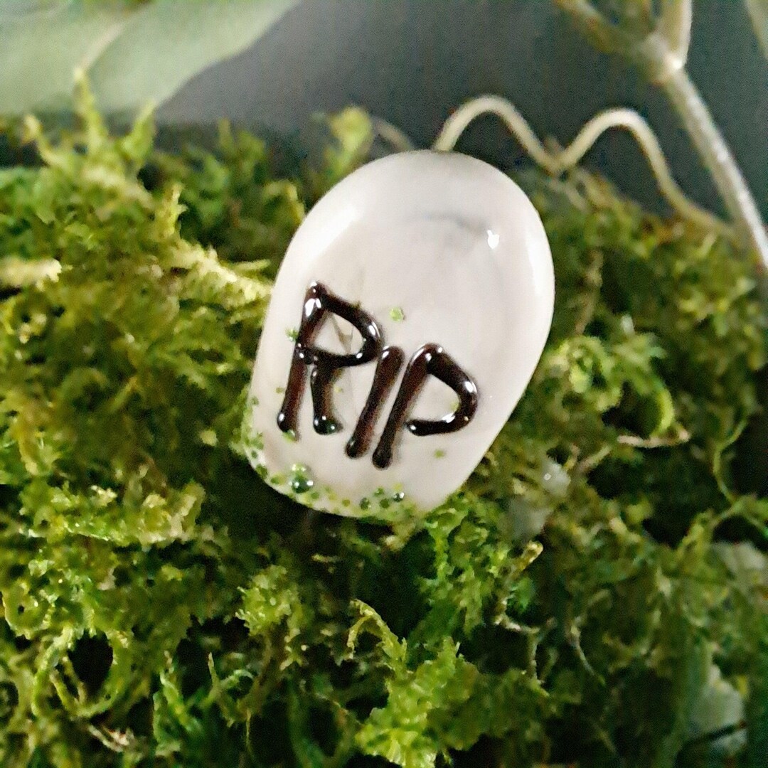 Tomb Stone Plant Pals, House Plant and Fairy Garden Decor - Etsy