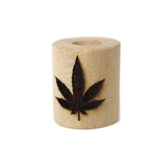 Marijuana Leaf Wood Dread Bead // 6 8 Mm Bead Hole // - Etsy
