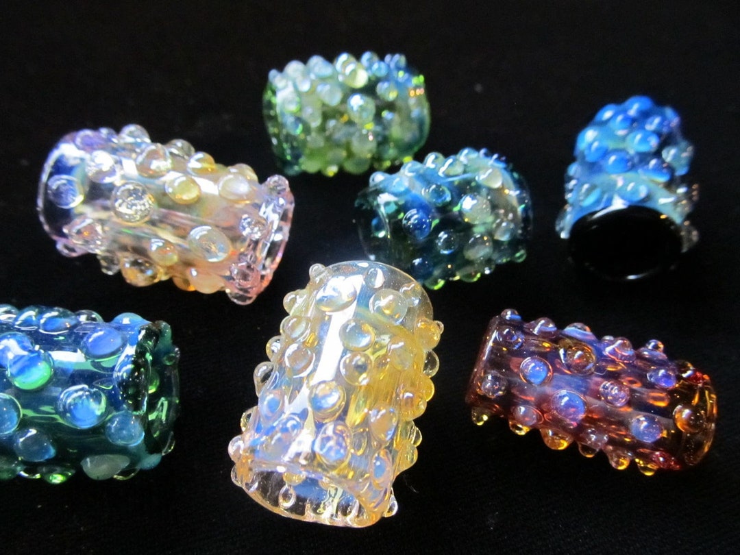 Dots All Colors Glass Dread Bead CUSTOM Bead Hole Size - Etsy