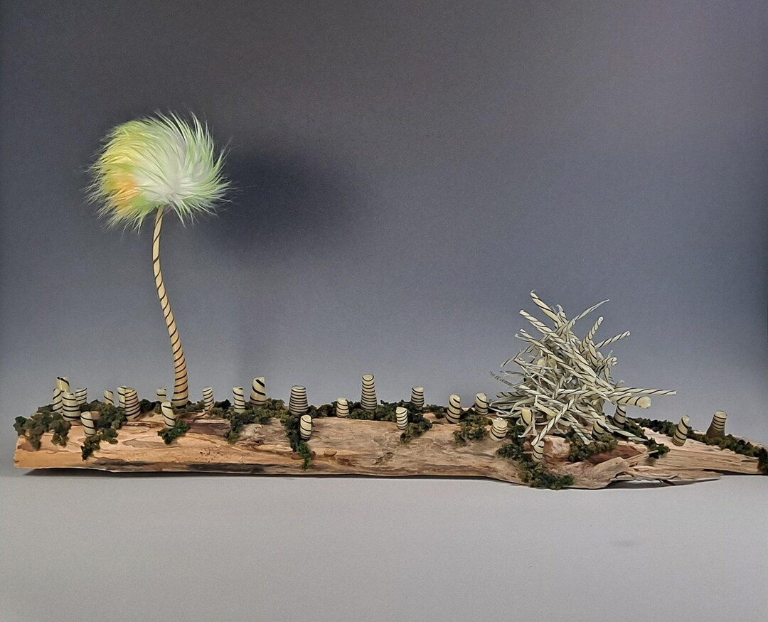 Truffula Tree Sculpture, Flameworked Glass and Multi Media Sculpture - Etsy