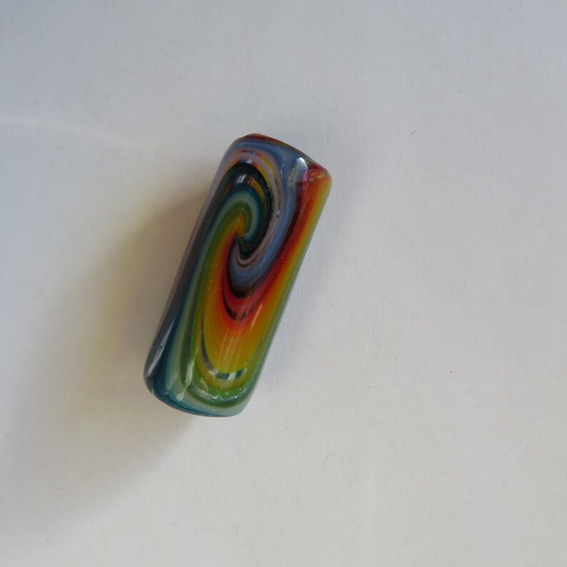 Taste the Rainbow Glass Dread Bead / CUSTOM Spiral Wig Wag - Etsy