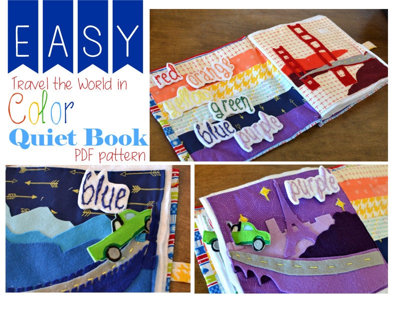 Easy-travel the World in Color- QUIET BOOK - Pdf Pattern - Etsy