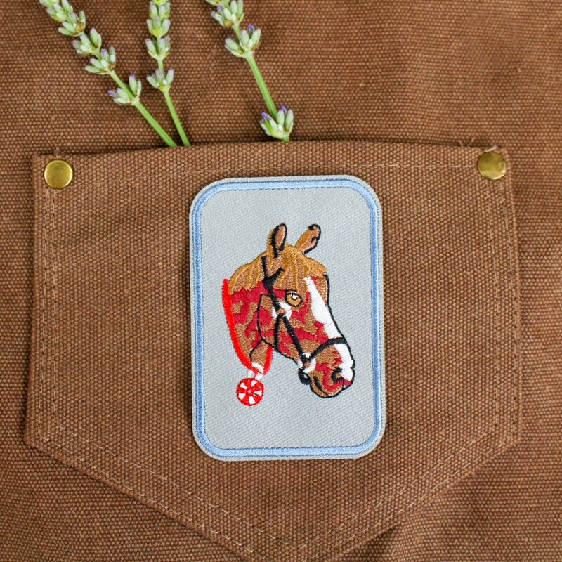 Rainbow Horse Patch Head - Etsy