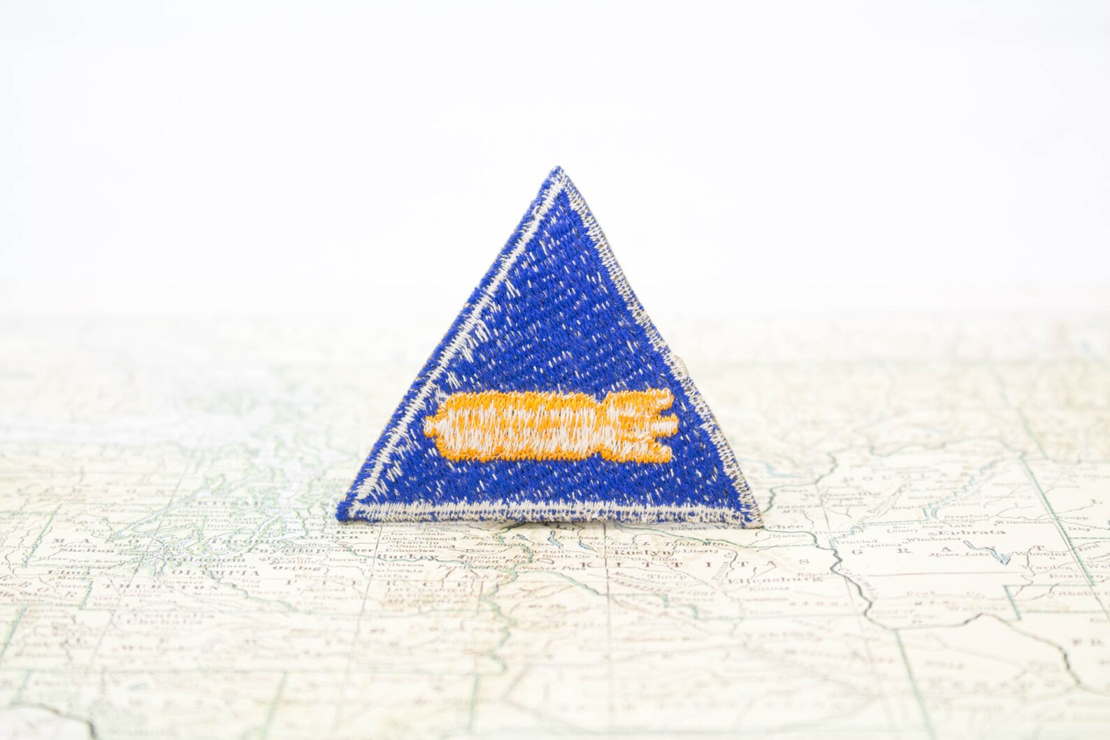 Vintage Military 1942 WW2 Bomb Patch Triangle Yellow Gold Bomb | Etsy