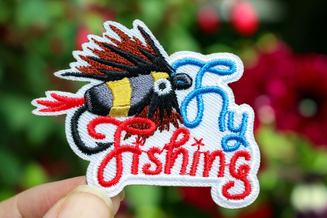 Fishing Patch Set - Fly, Lake & Sea Fishing, Embroidered Iron On, Badge ...