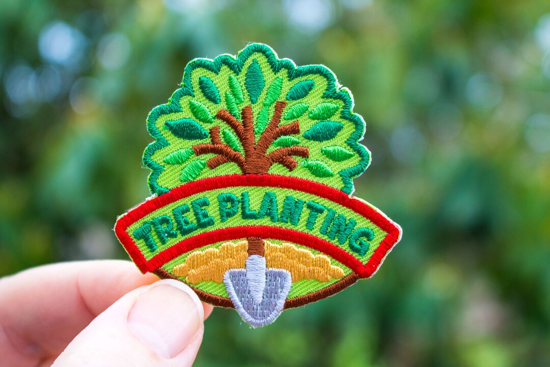 Tree Planting Patch, Earth Day Activity Girl Boy Scouts, Embroidered ...