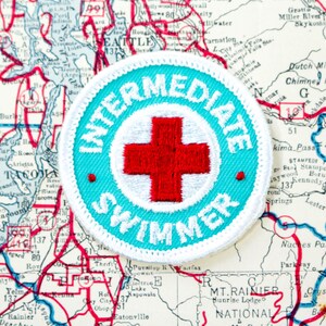 Vintage Swim Patch Intermediate Red Cross Swimmer Merit Badge - Etsy France
