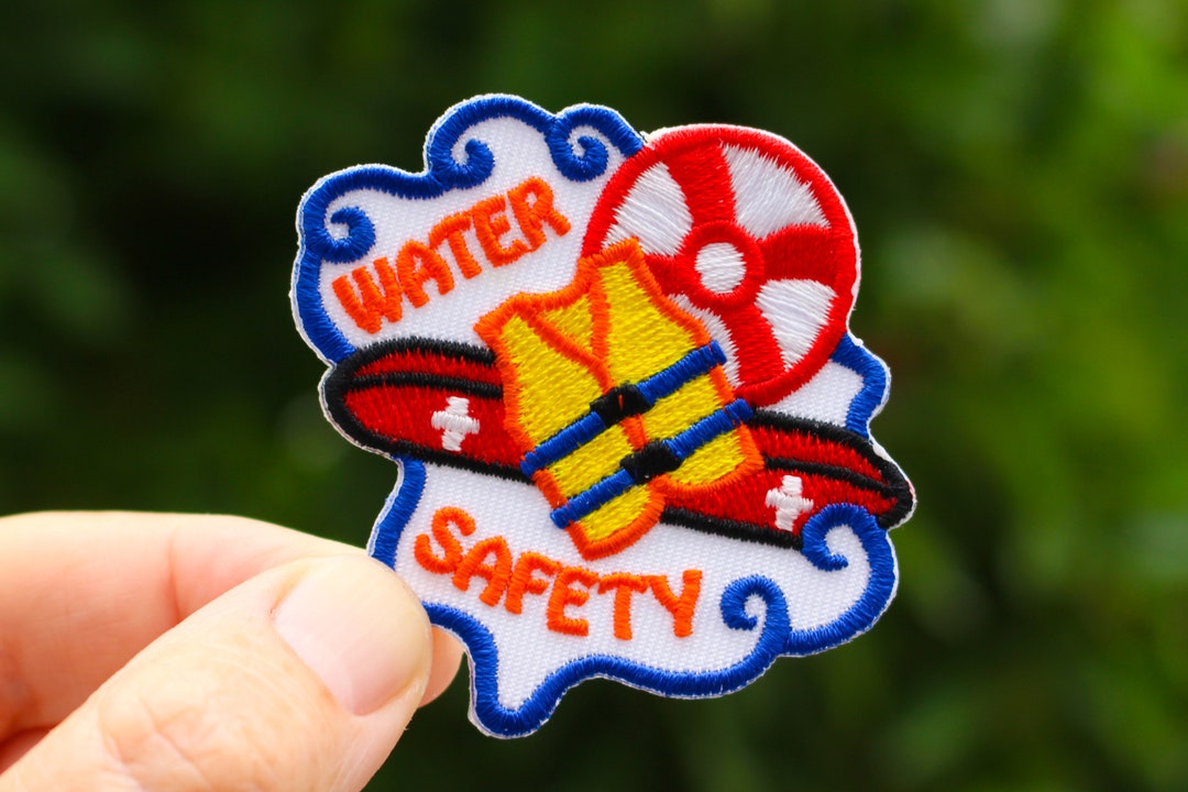 Water Safety Patch, Iron On, Girl or Boy Scouts, Embroidered Merit ...