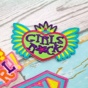 Girl Power Patch Set - Super Girl - Girls Rock - Peace & Love - Hippie ...