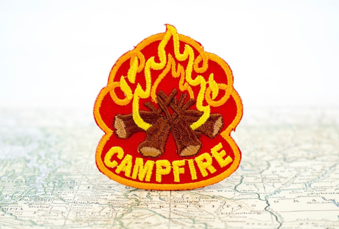 Fire Patch Iron On Campfire Embroidered Merit Badge for - Etsy.de