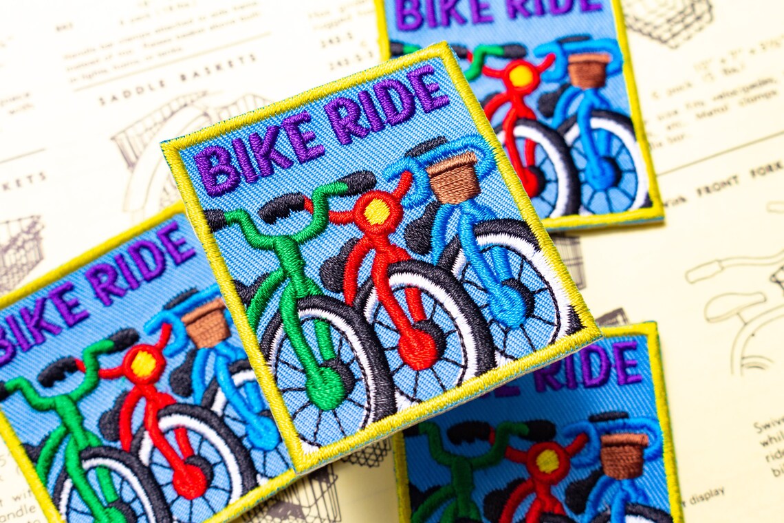 Bike Ride Patch, Bicycle, Cycling, Biking | Embroidered Iron on ...