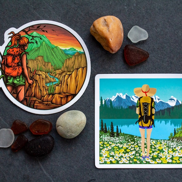 Hiking Sticker - Etsy