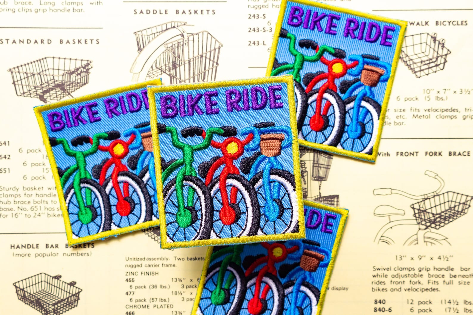 Bike Ride Patch, Bicycle, Cycling, Biking | Embroidered Iron on ...