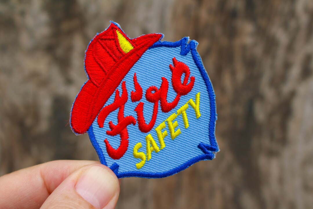 Fire Safety Patch, Iron On, Embroidered, Merit Badge for Jackets ...