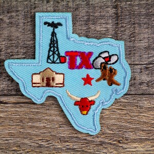 Travel Patch Texas State Cowboy Big Oil | Iron on | Hoodie Patch ...