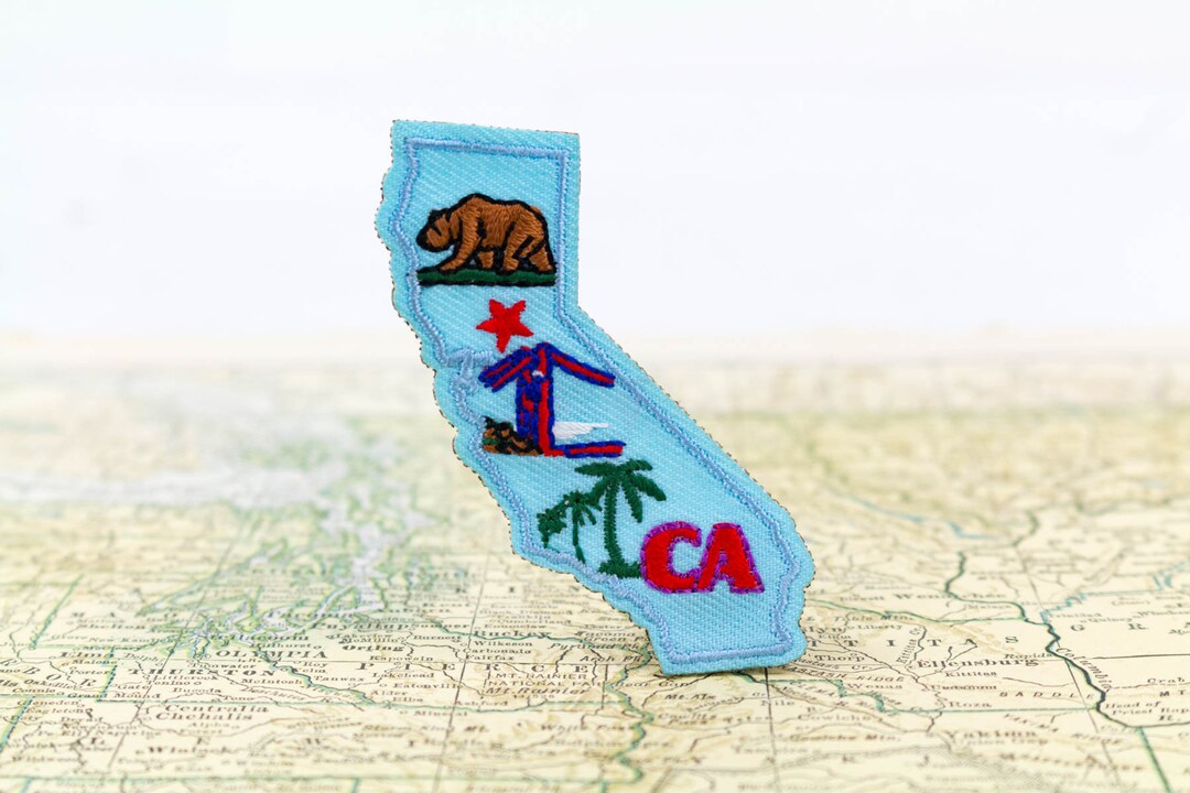 California Patch Iron on | Souvenir State Animal Grizzly Bear | Hoodie ...