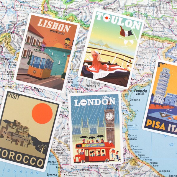 Europe Stickers - Etsy