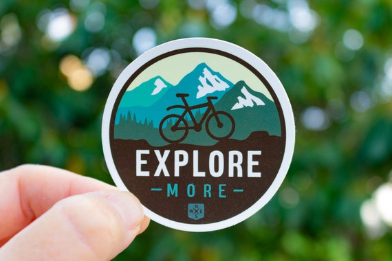 Mountain Bike Sticker Explore More Waterproof Sticker for - Etsy