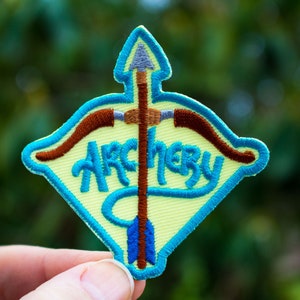 Archery Patch, Bow and Arrow, Embroidered Iron On, Camp Merit Badge ...