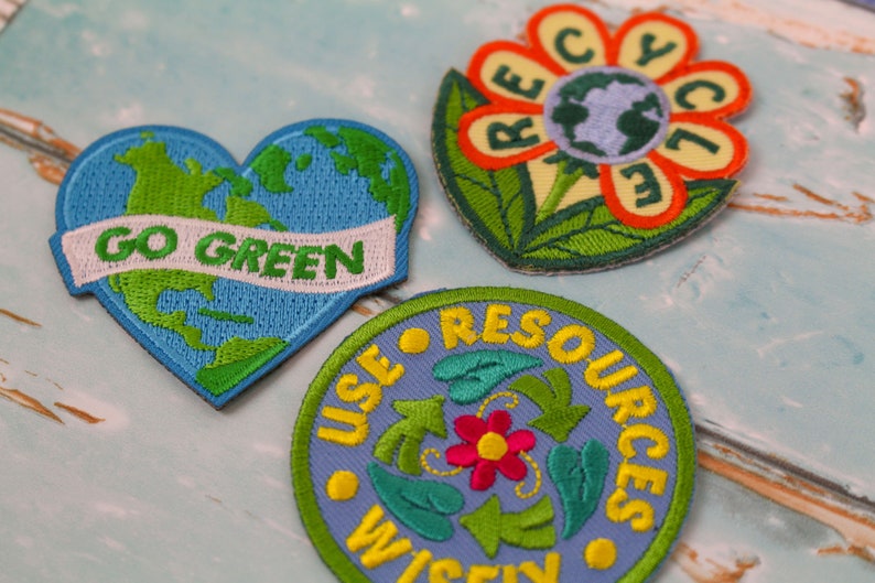 Go Green Recycle Patch Set - Use Resources Wisely - Scout Badge ...