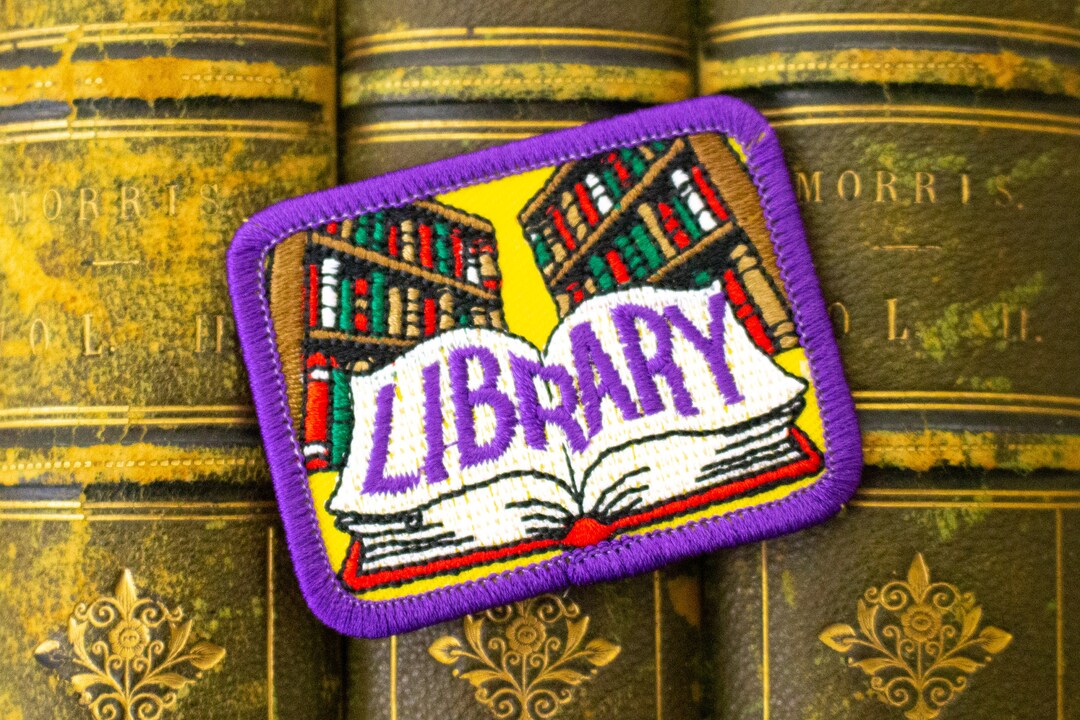Library Patch, Books Reading - Iron on Embroidered, Girl Boy Scouts ...