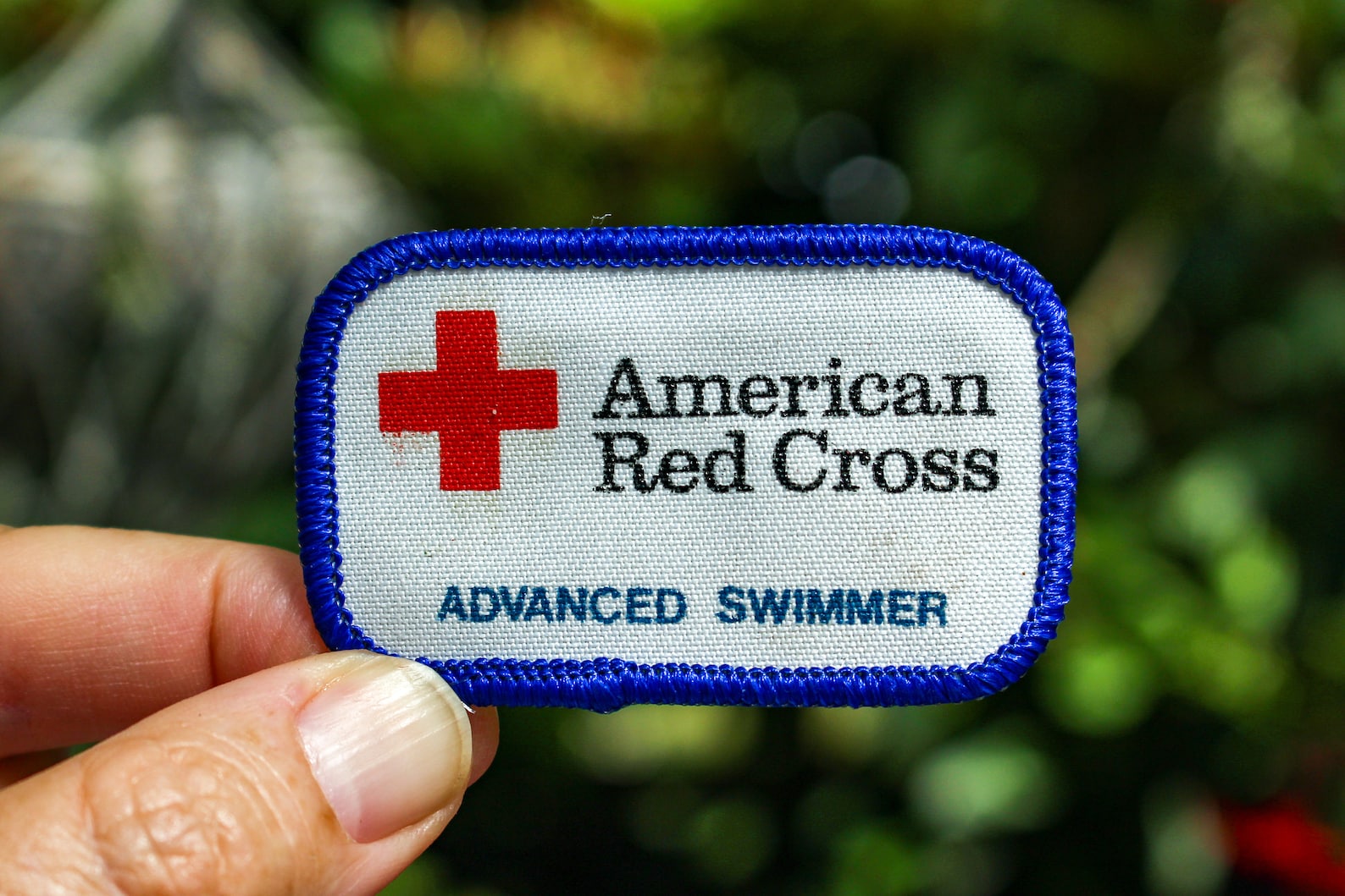 Vintage Swimmer Patch Lifeguard Red Cross Advanced Badge | Etsy