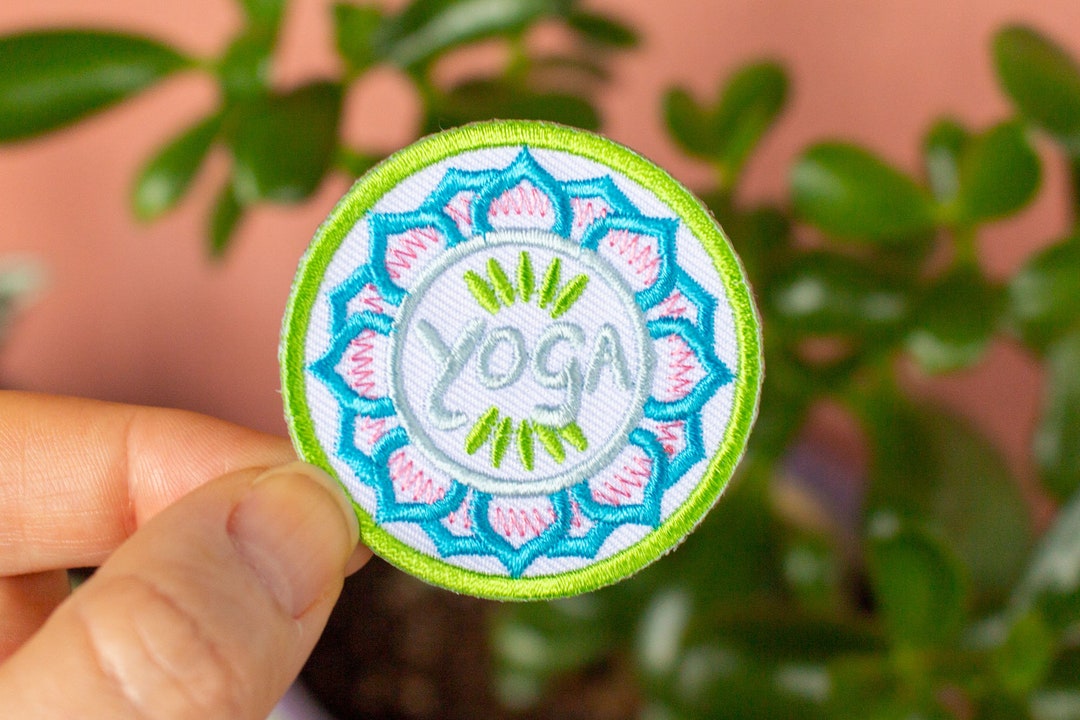 Yoga Patch, Embroidered Iron On, Pose, Hatha, Vinyasa, Ashtanga ...