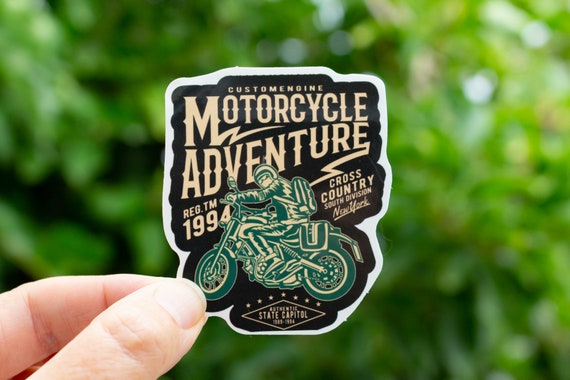 Motorcycle Adventure Sticker Cross Country Ride Waterproof - Etsy