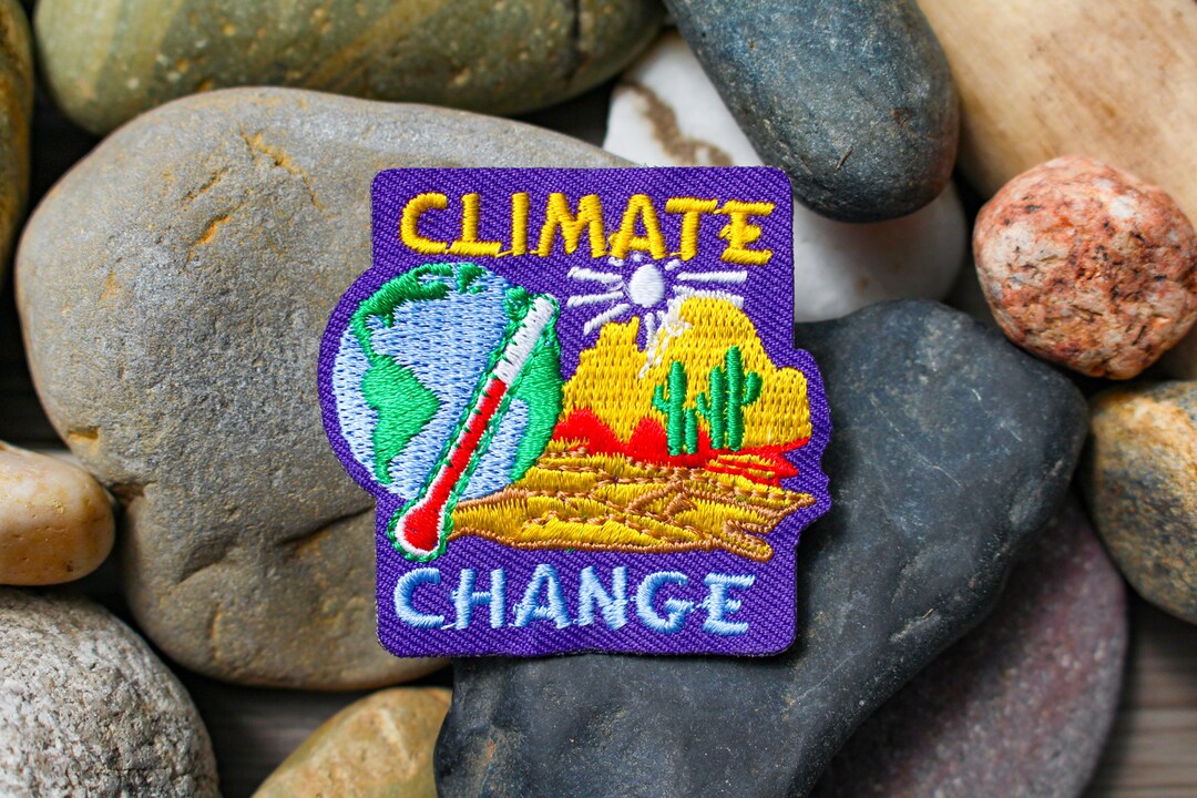 Climate Change Patch Earth Day Global Warming Fire - Etsy