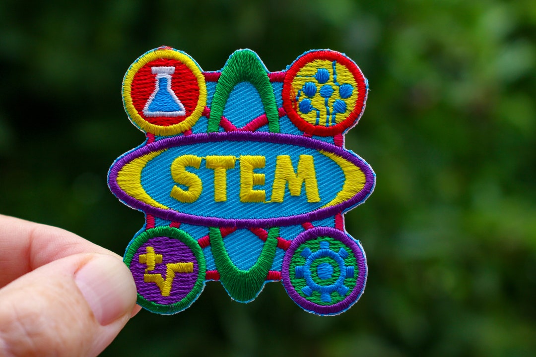 STEM Patch, Iron On, Girl or Boy Scouts, Embroidered Merit Badge for ...