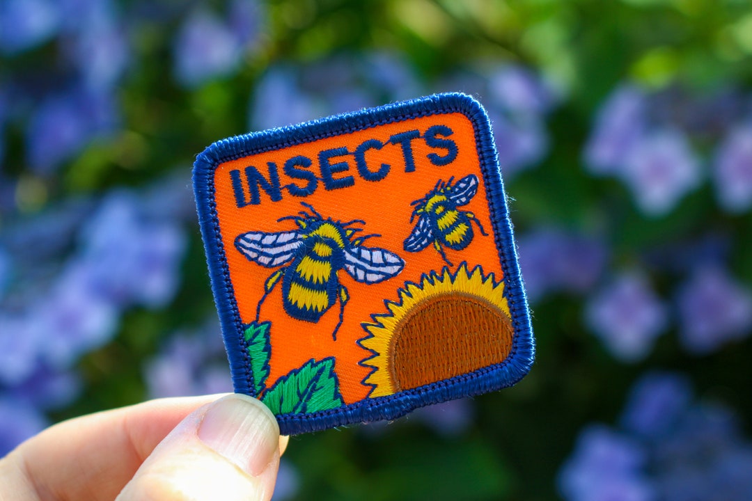 Bee & Insect Patch - Bugs Scout Fun Badge - Embroidered Iron on ...