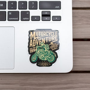Motorcycle Adventure Sticker, Cross Country Ride, Waterproof Decal for ...