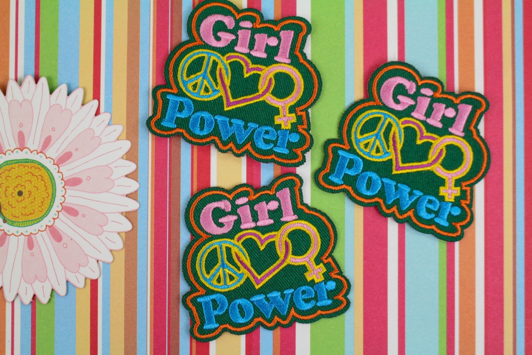 Girl Power Patch | Peace Love Hippie Grunge Iron on - Yes! - Etsy