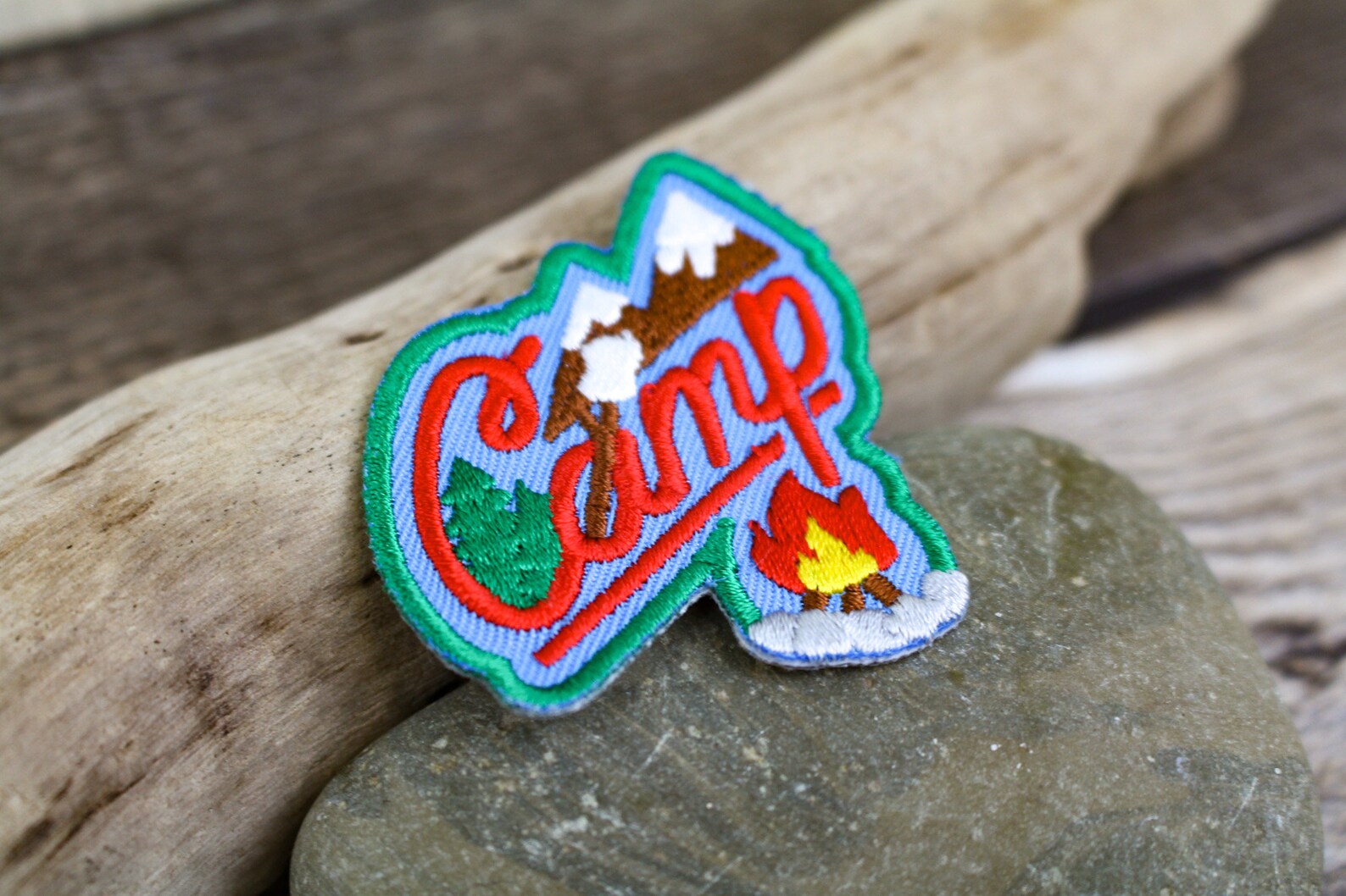 Camping Patch, Camp Fire - Embroidered Iron On, Girl Boy Scout Merit ...