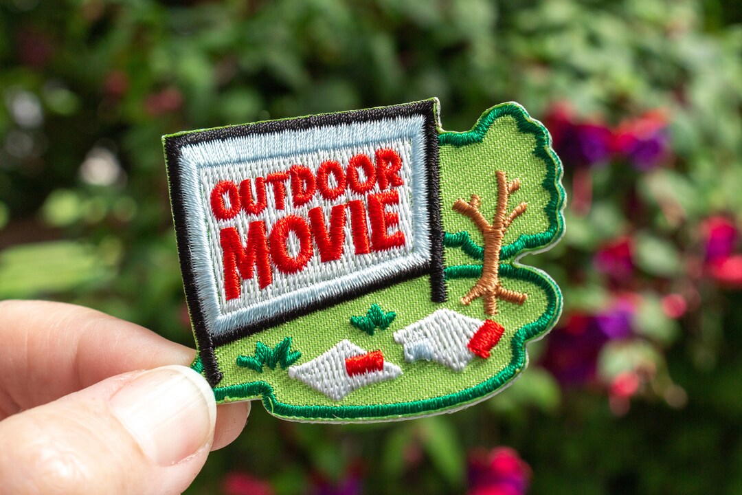 Outdoor Movie Night Patch Family & Community Fun or Scout Night! Summer ...