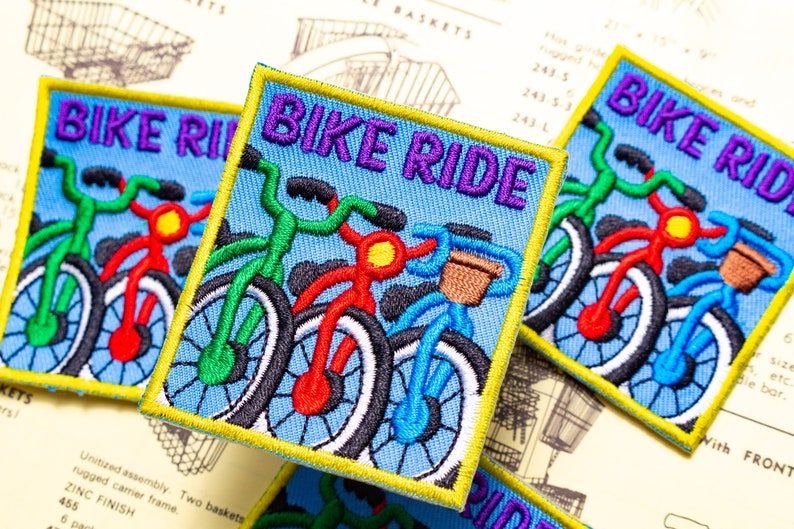 Bike Ride Patch, Bicycle, Cycling, Biking | Embroidered Iron on ...