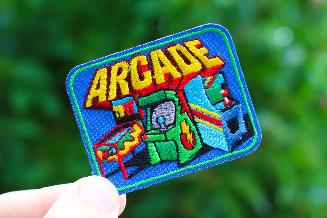 Arcade Patch, Video Games - Pinball - Fun Patch - Embroidered Iron on ...