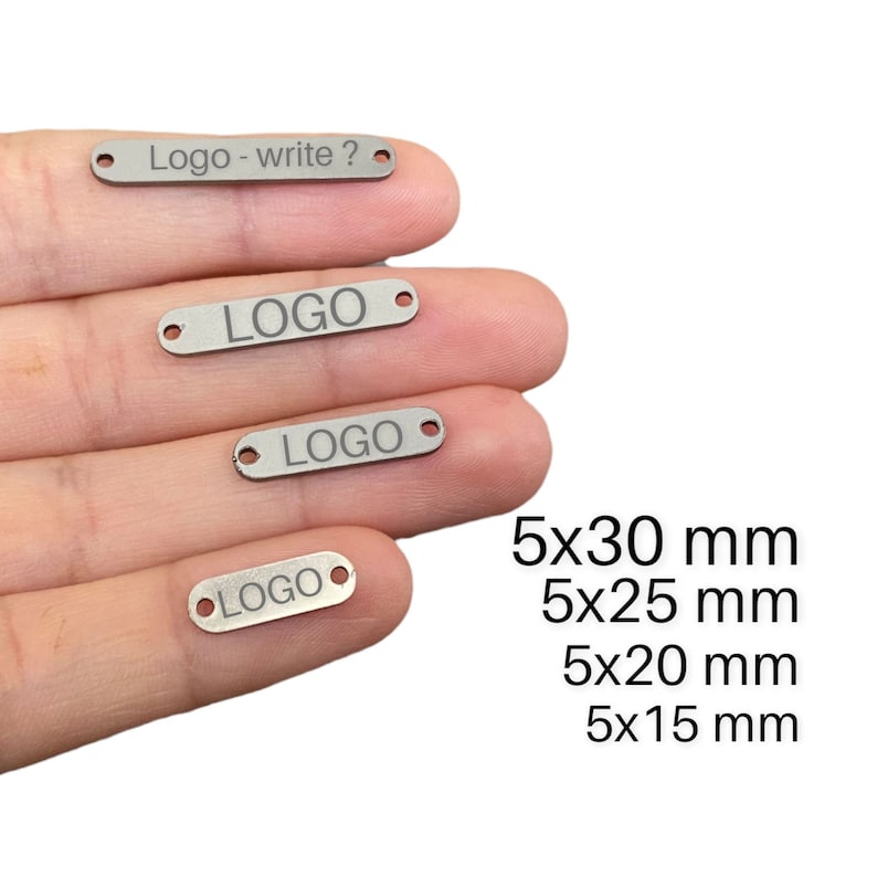 Custom Laser Engraved Stainless Steel Jewelry Tags, Personalized Logo ...