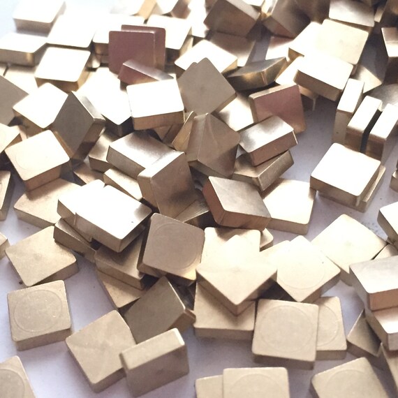 Thick 2.5 mm10 Gauge 15 pcs 8 mm Square Geometric Solid | Etsy