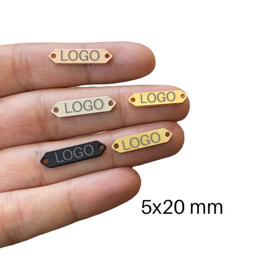 Custom Laser Engraved Brass Logo Tag: Personalized Jewelry Tags (1x5x20 ...