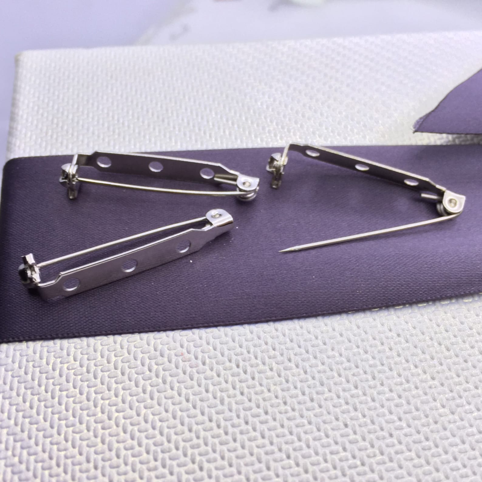 20 Pcs 38 Mm Silver Brass Brooch Pin Back Safety Pin Findings - Etsy