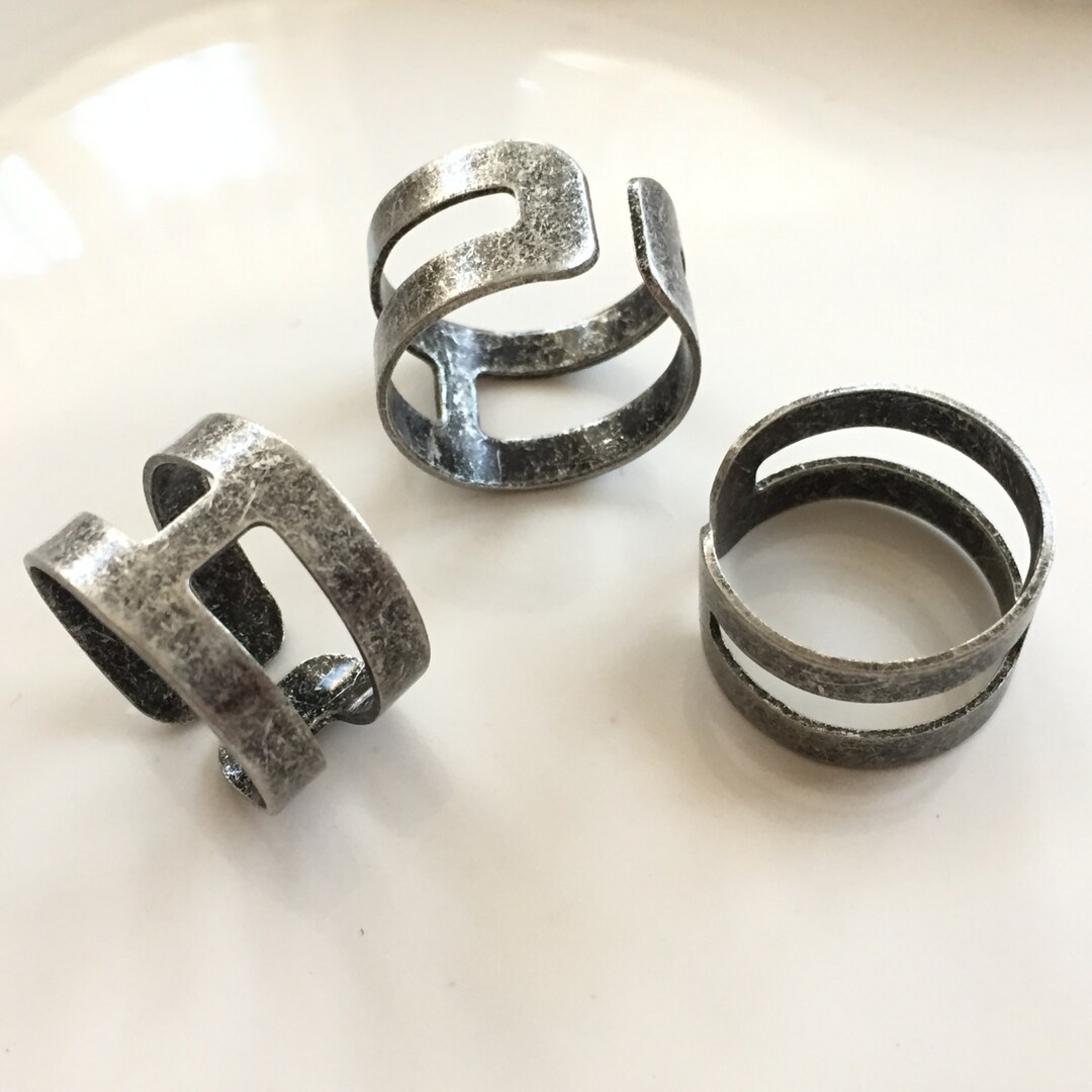 5 Pcs 20x13 Mm Silver Antique Brass Adjustable Ring Base - Etsy